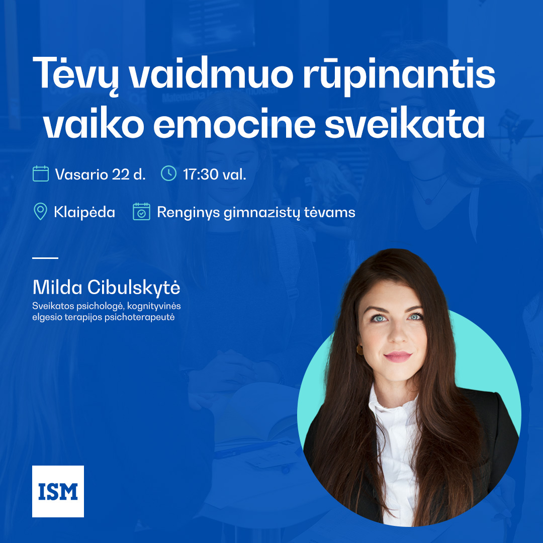 Tėvų vaidmuo rūpinantis vaiko emocine sveikata - ISM University of Management and Economics